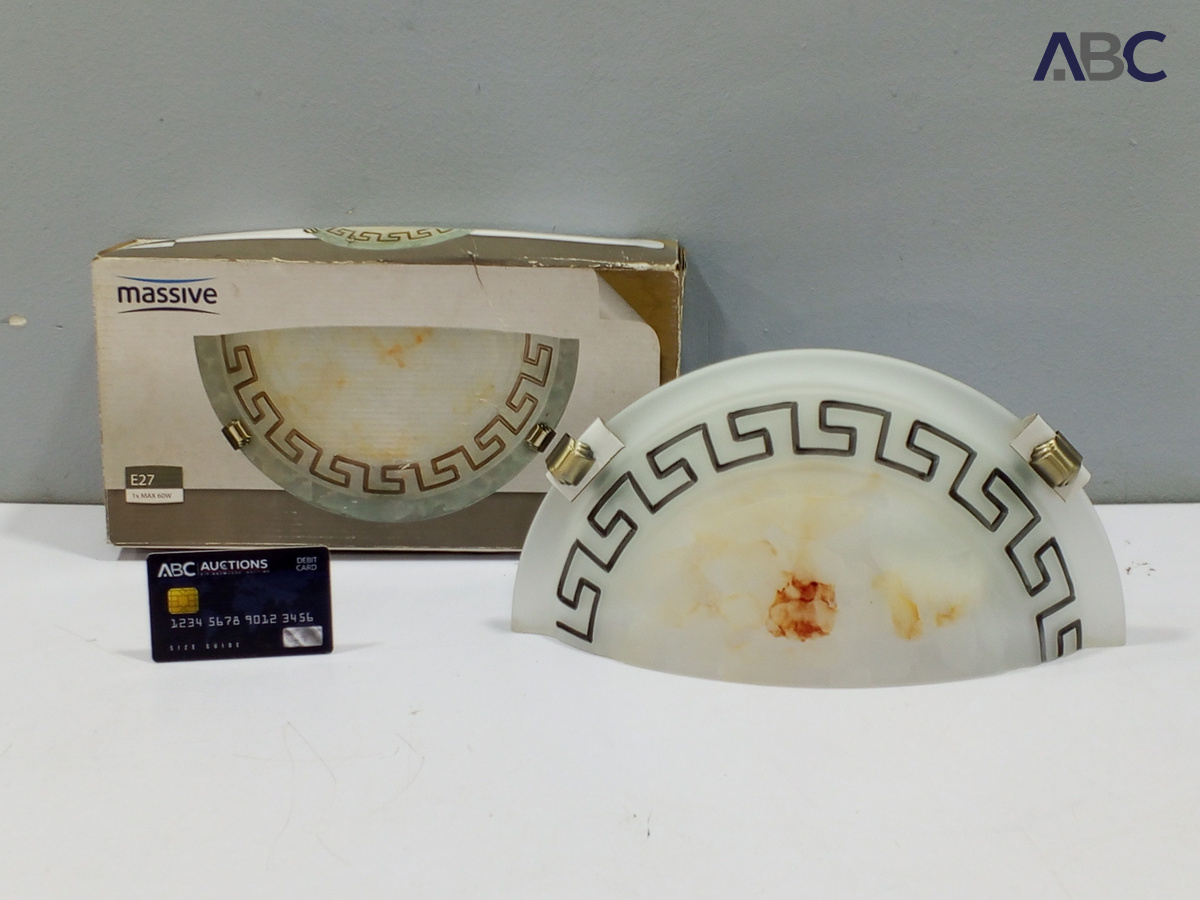 Elegant Wall Light Fixture with Greek Key Design