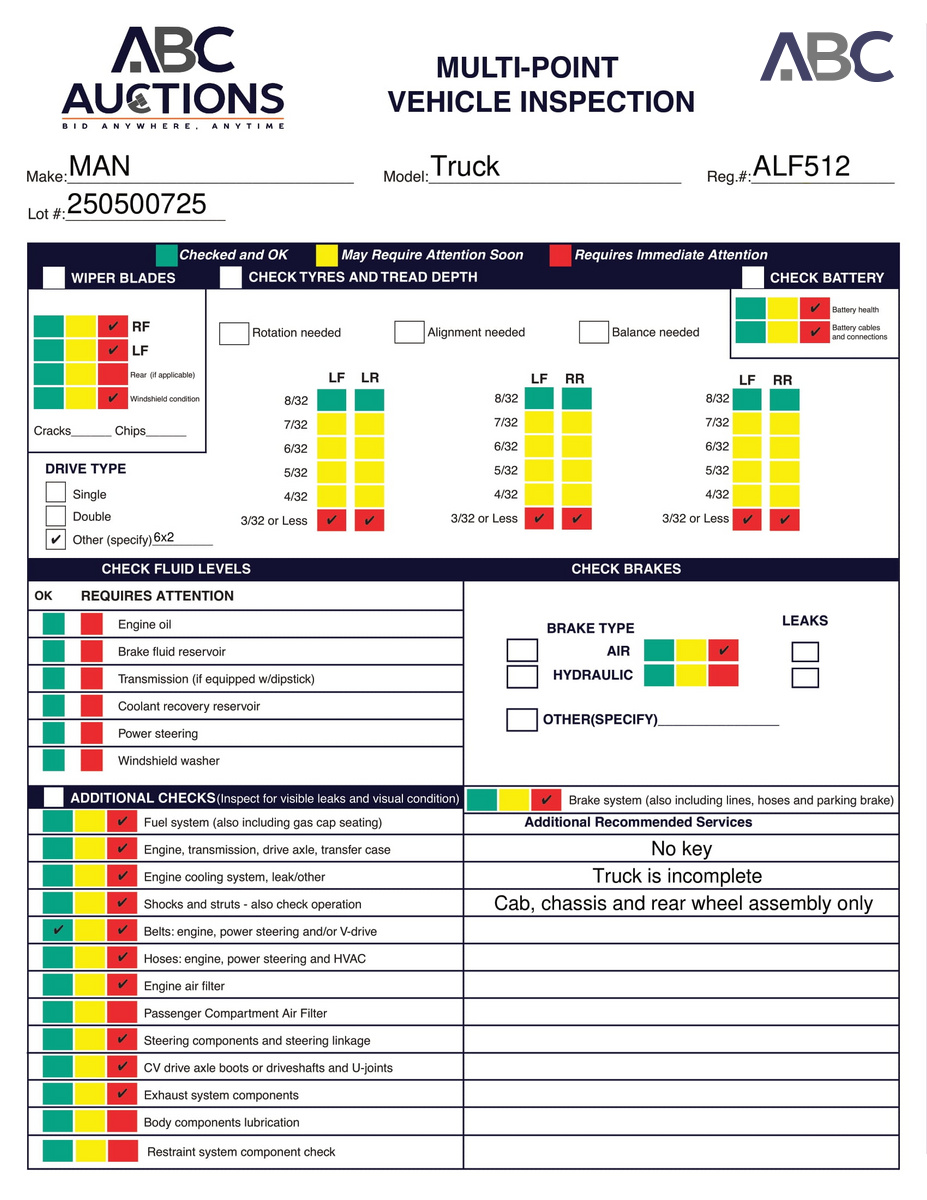 2006 MAN TRUCK (Cab on Chassis)