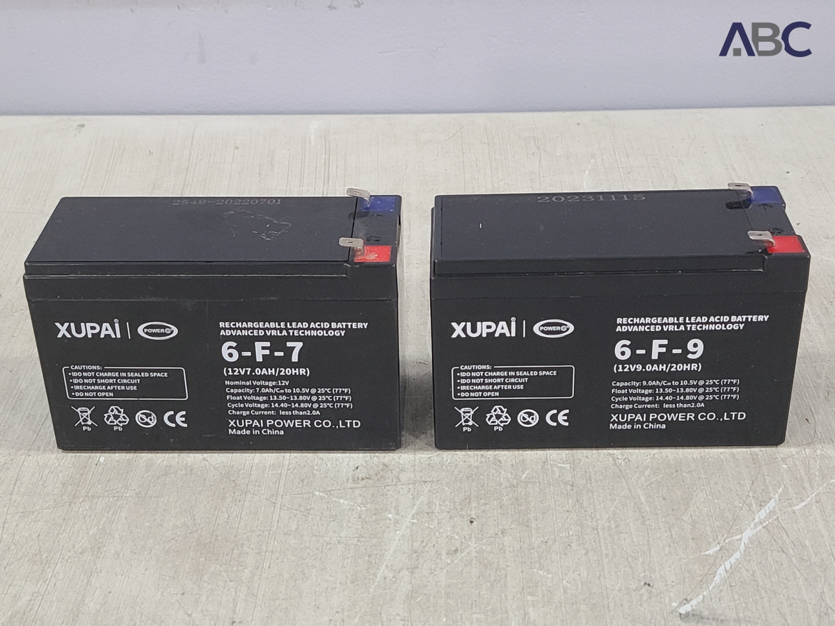 Set of Three Rechargeable Lead Acid Batteries