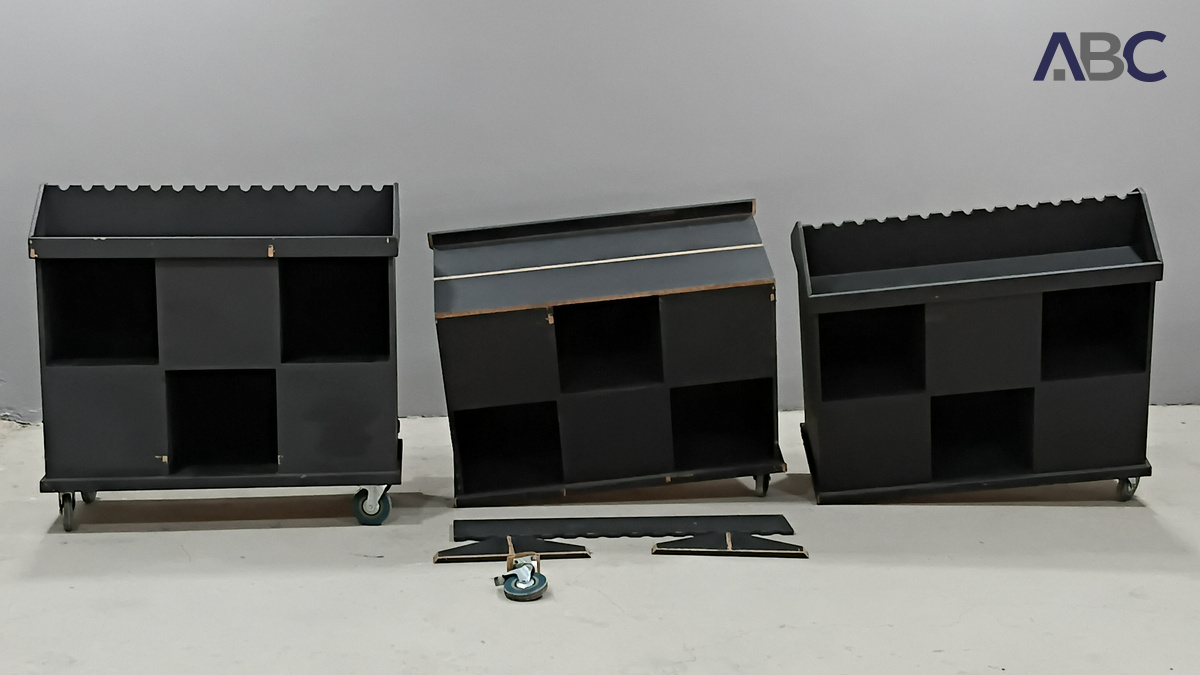 Set of Three Mobile Storage Units